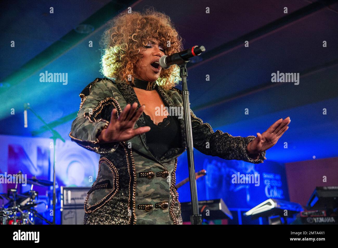Miche'le seen at the 2017 Essence Festival at the Mercedes-Benz ...