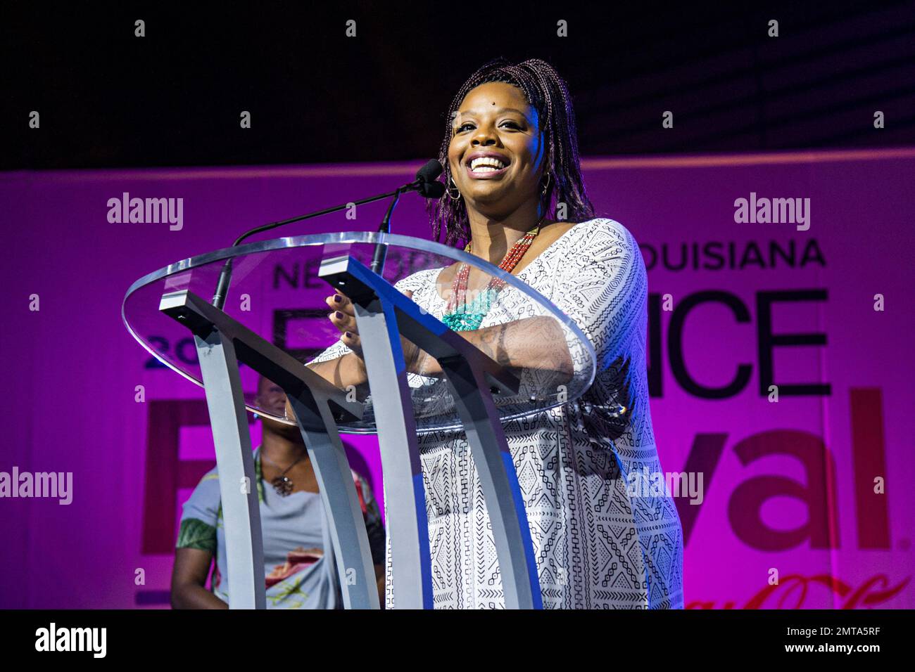 Patrisse Cullors, co-founder of Black Lives Matter, seen at the ESSENCE ...