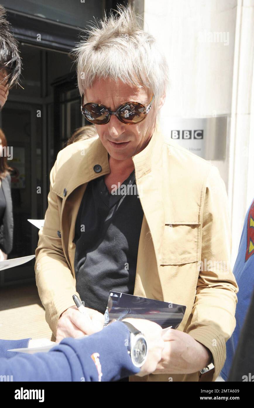 English musician Paul Weller, lead singer of the bands The Jam and The ...