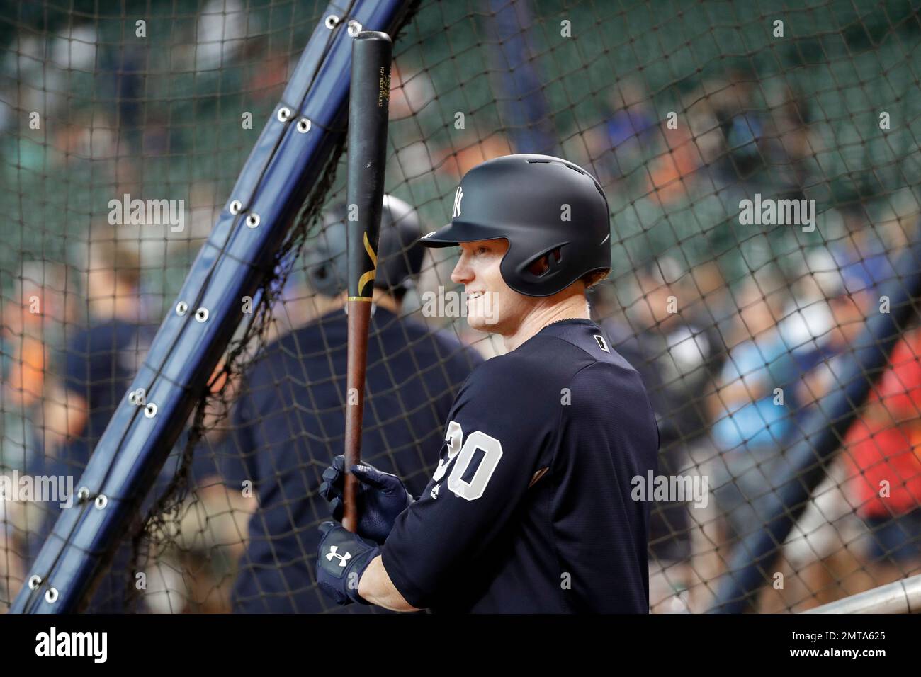 New York Yankees outfielder Clint Frazier waits to hit during batting ...