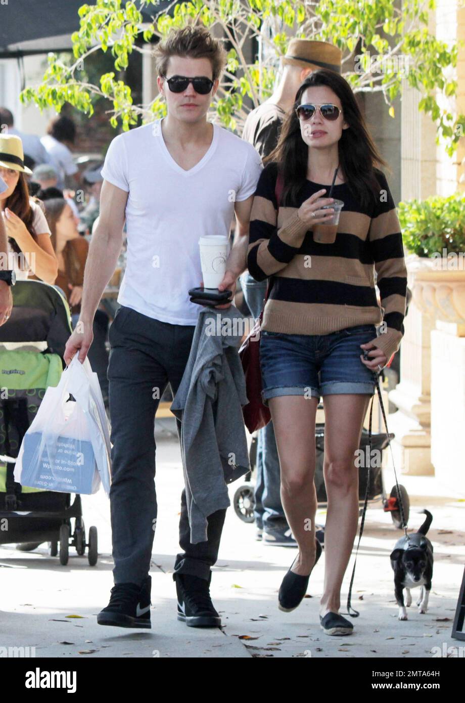 EXCLUSIVE!! 'The Vampire Diaries' star Paul Wesley along with wife Torrey DeVitto are seen out ...