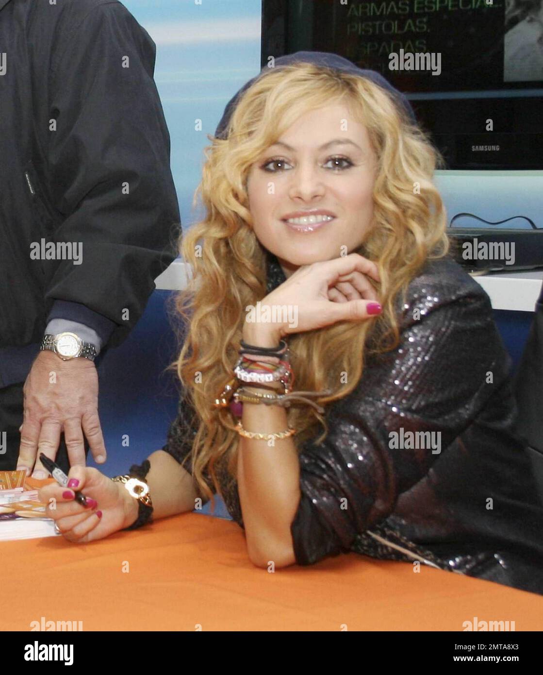 Latin music superstar Paulina Rubio signs autographs at the AT&T ...