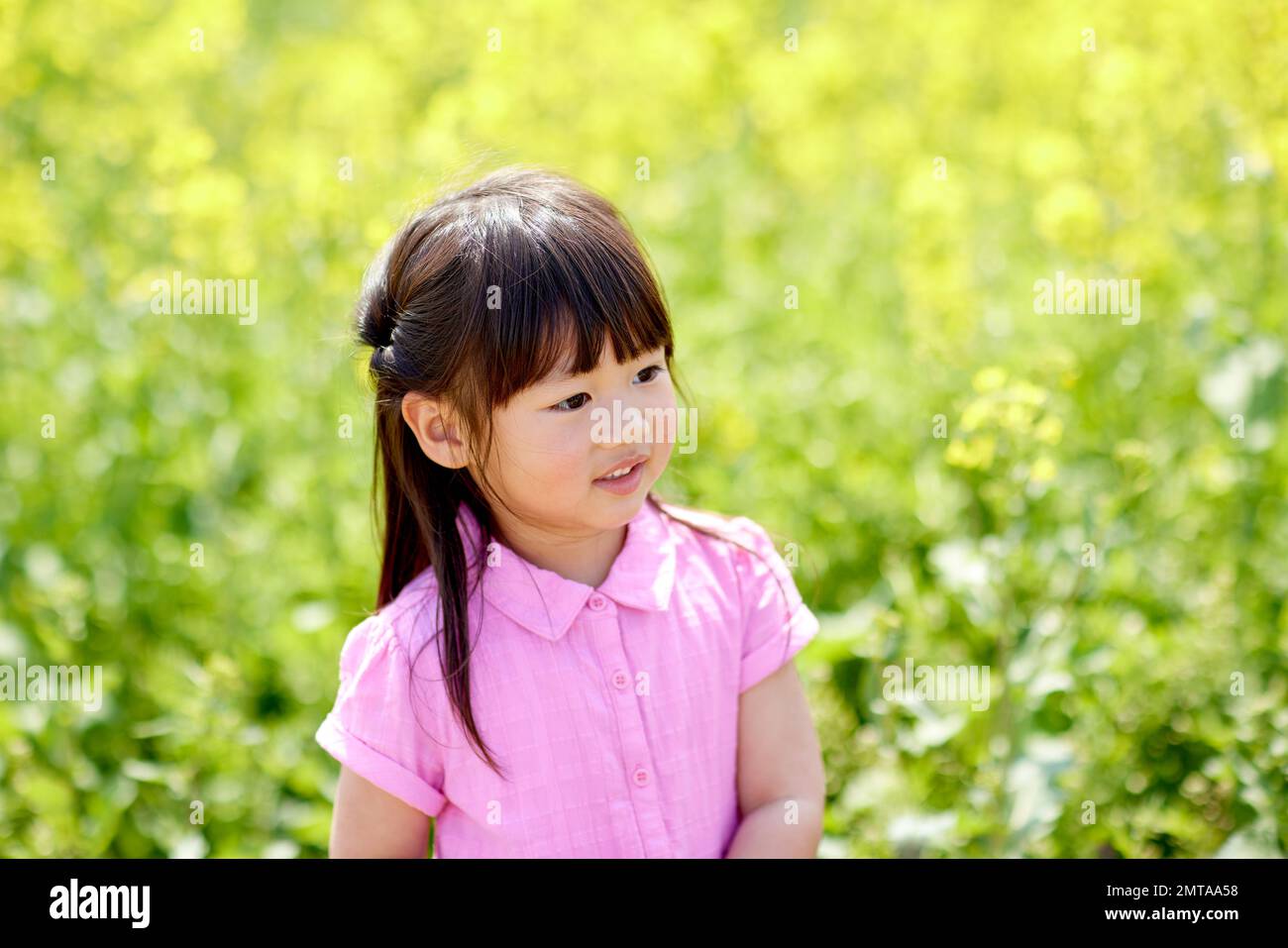 Japanese kid portrait in a city park Stock Photo - Alamy