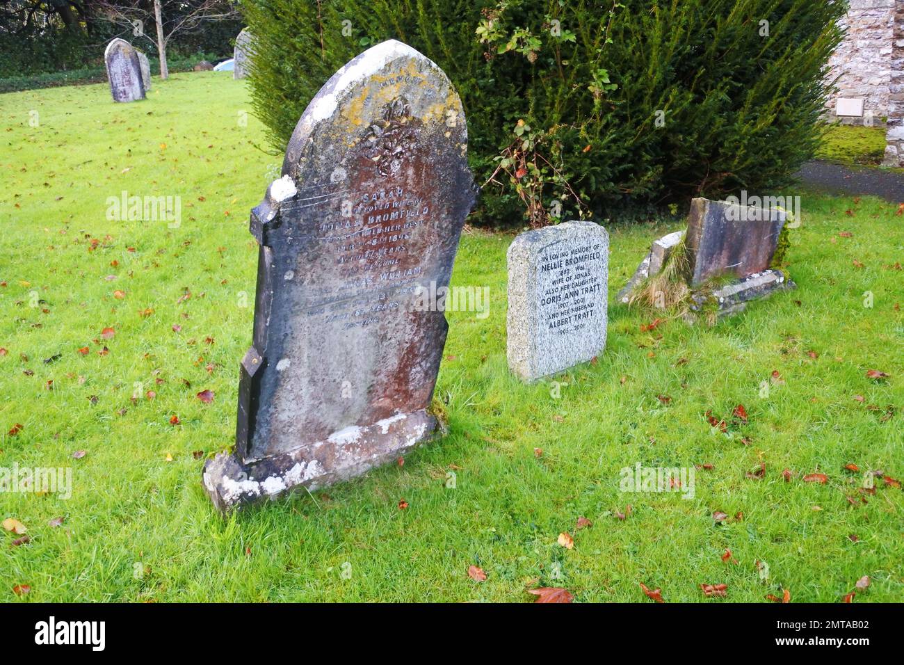 Ancient headstones in churchyard hi-res stock photography and images ...
