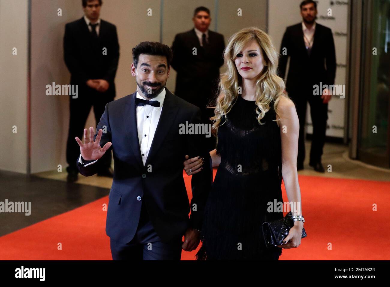 Argentine soccer player Ezequiel "Pocho" Lavezzi and girlfriend Yanina ...