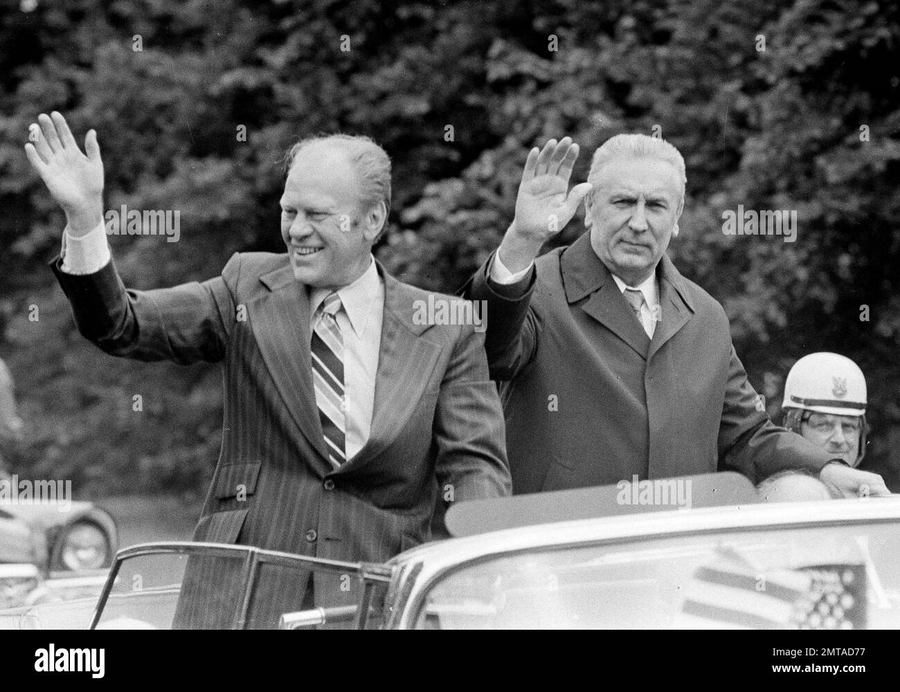 President Gerald Ford, left, and Edward Gierek, First Secretary of the ...