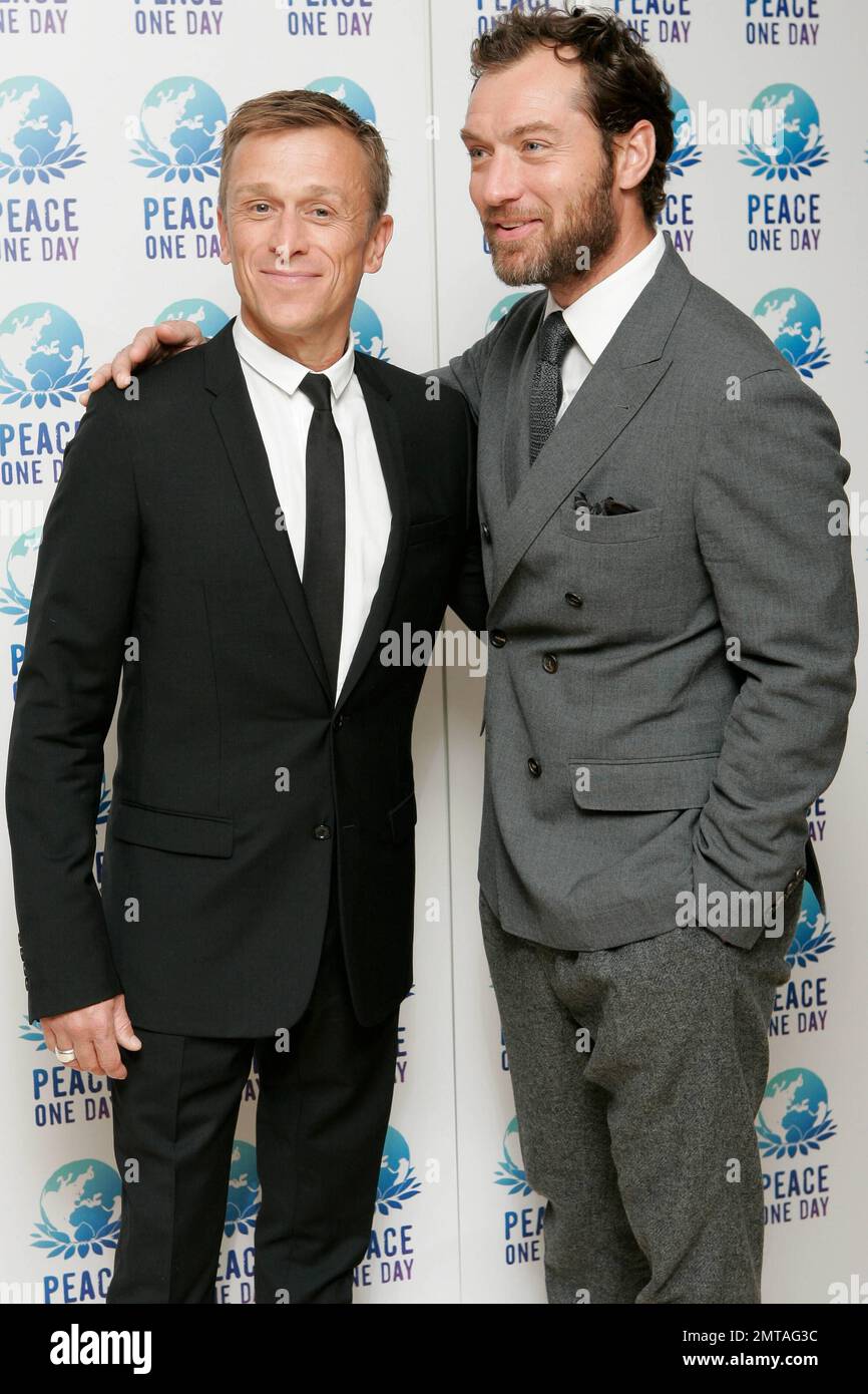 Jeremy Gilley and Jude Law attend the Peace One Day concert held at ...