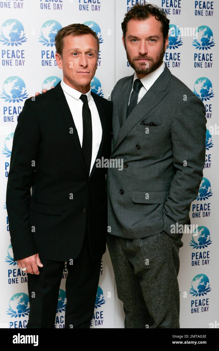 Jeremy Gilley and Jude Law attend the Peace One Day concert held at ...