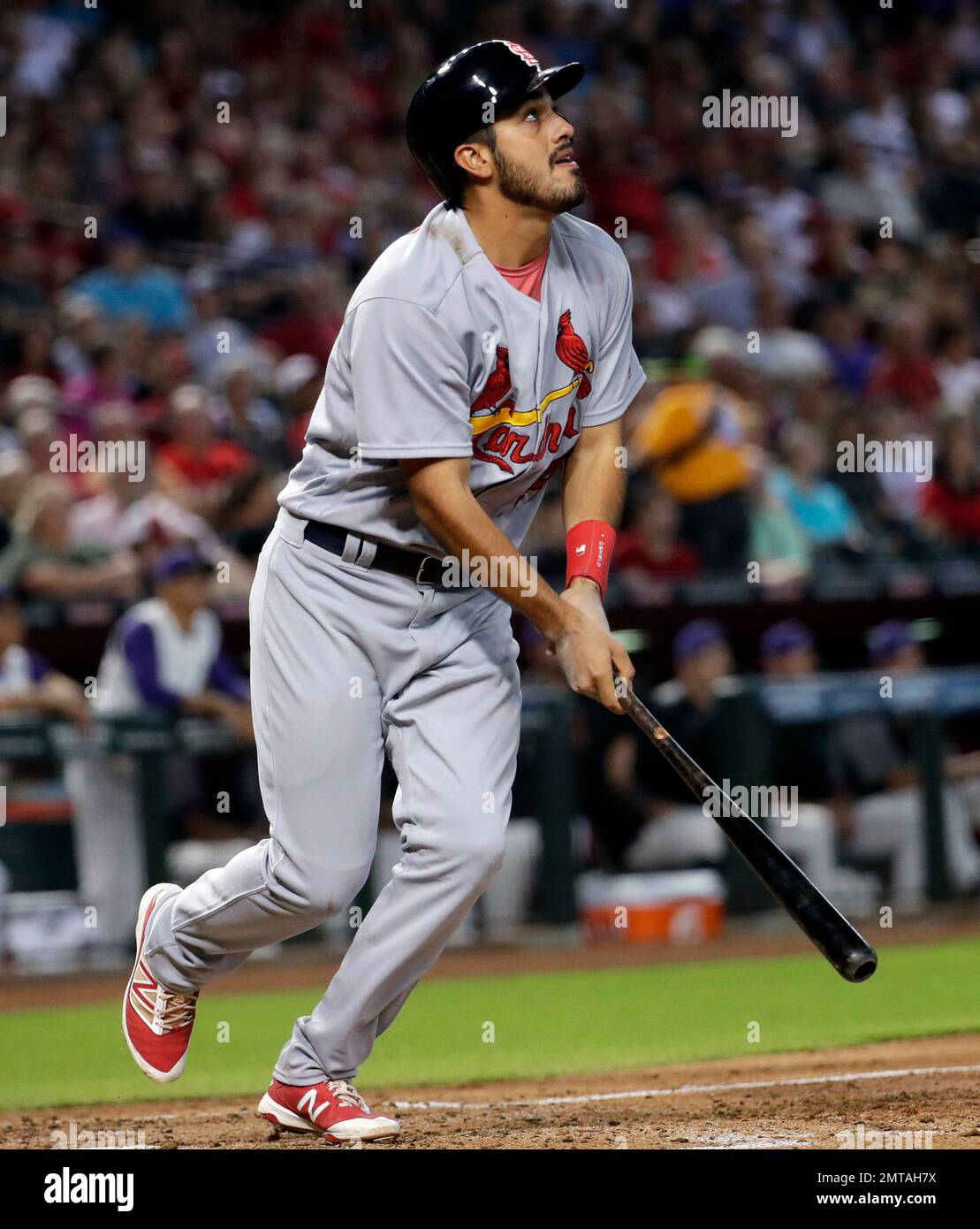 St. Louis Cardinals Alex Mejia (54) hits against the Arizona ...