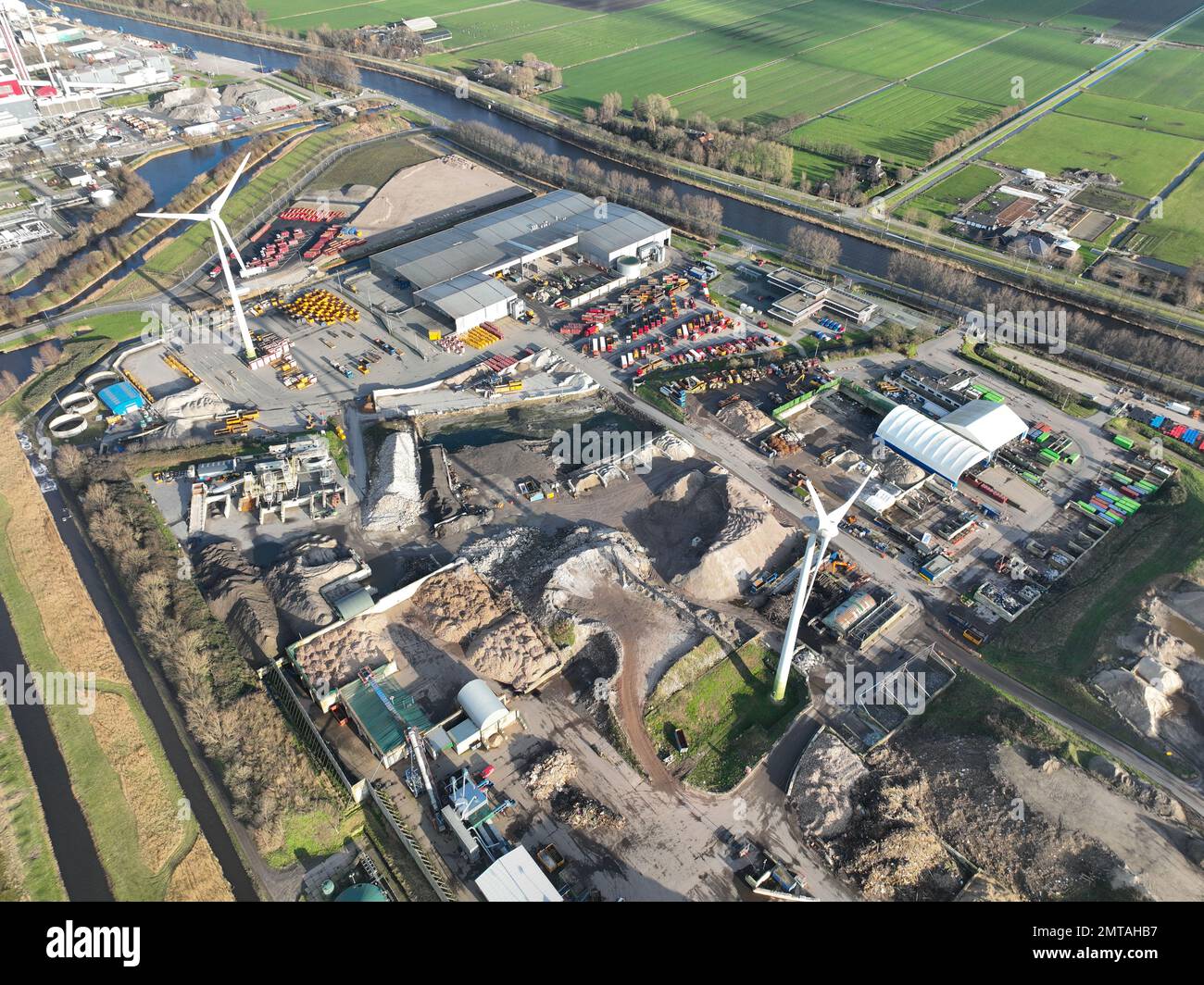 Landfill, waste disposal and recycling area. Storage of scrap result of ...