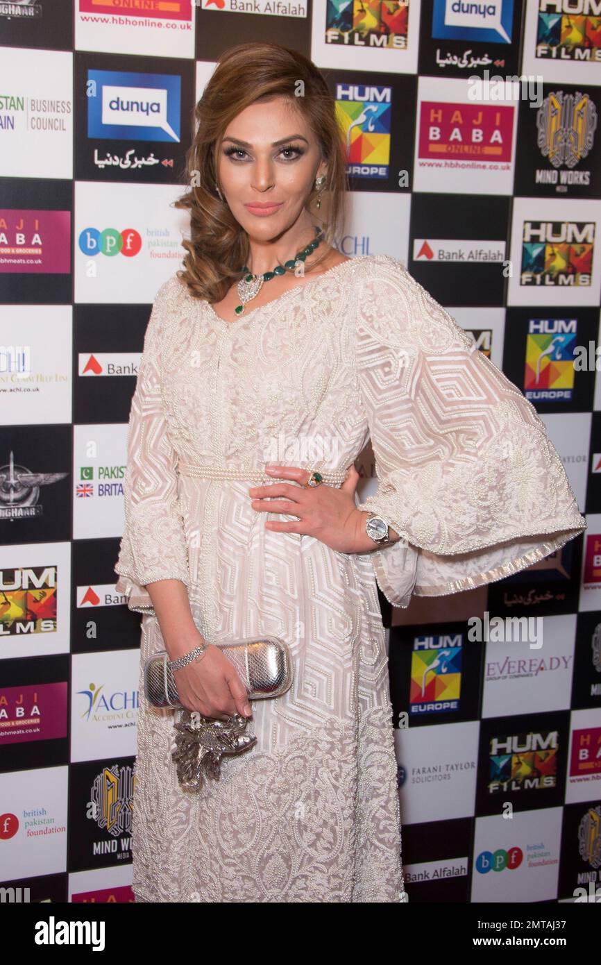 Actress Sana Bucha poses for photographers upon arrival at the European ...