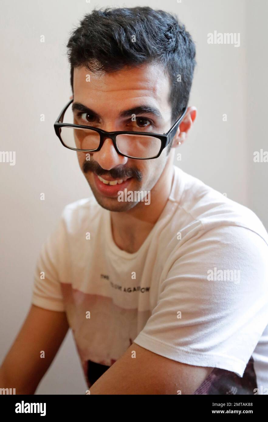 In this Wednesday, June 28, 2017 photo, Cuban author Carlos Manuel ...