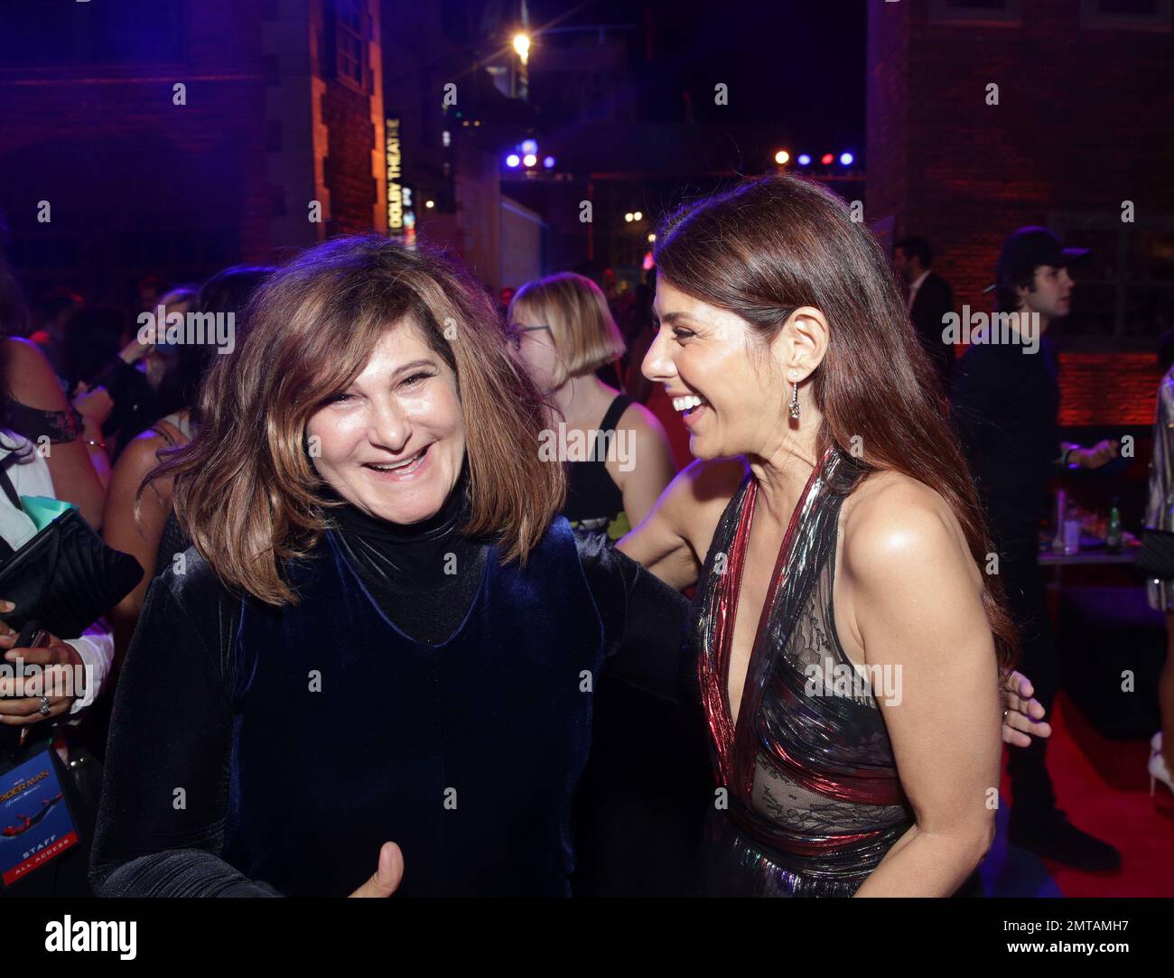 Amy Pascal, left, and Marisa Tomei seen at Columbia Pictures World ...