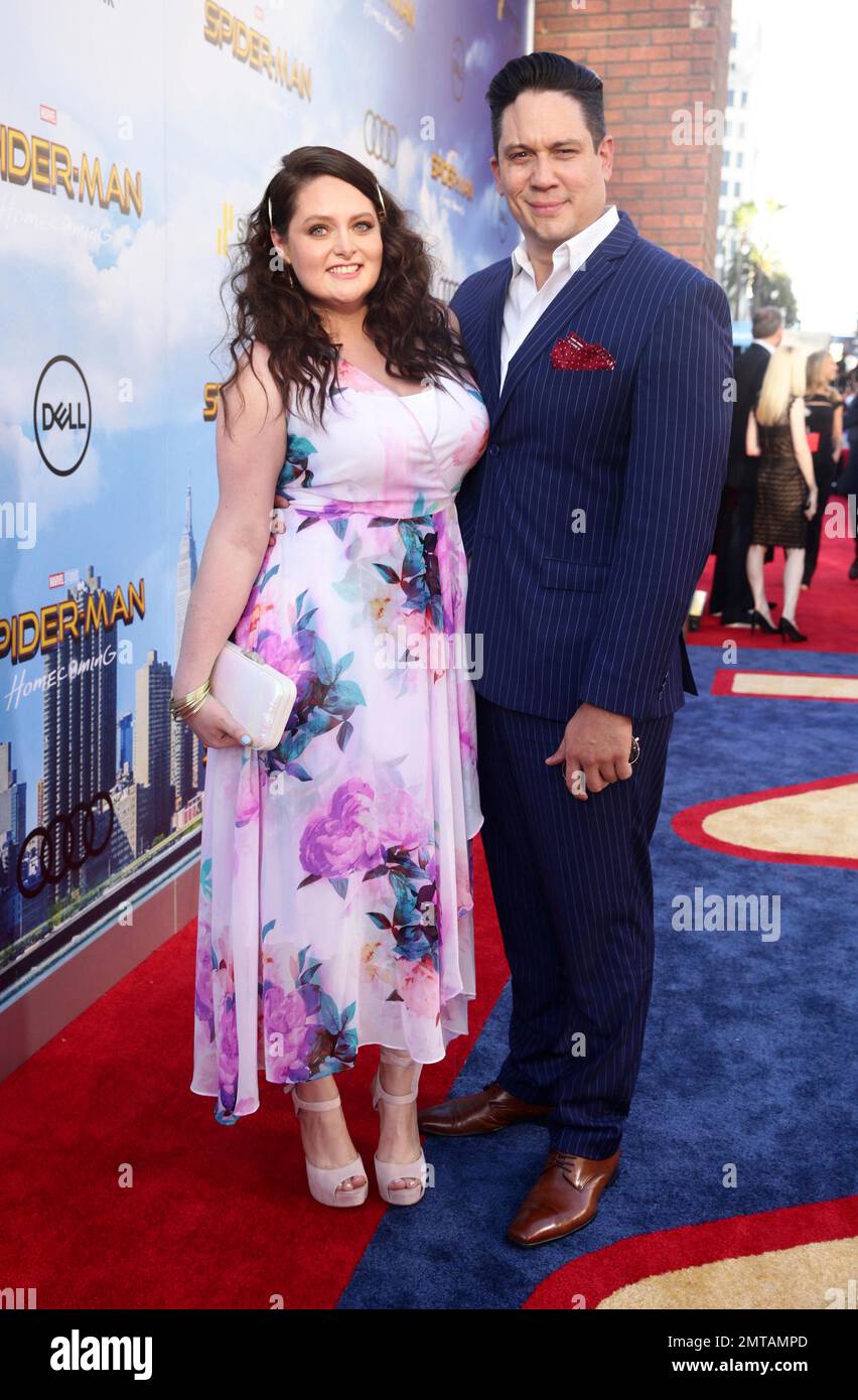 Lauren Ash, left, and Umberto Gonzalez seen at Columbia Pictures World ...