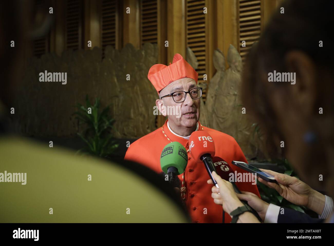 New Cardinal Juan Jose Omella, Archbishop of Barcelona, talks to ...