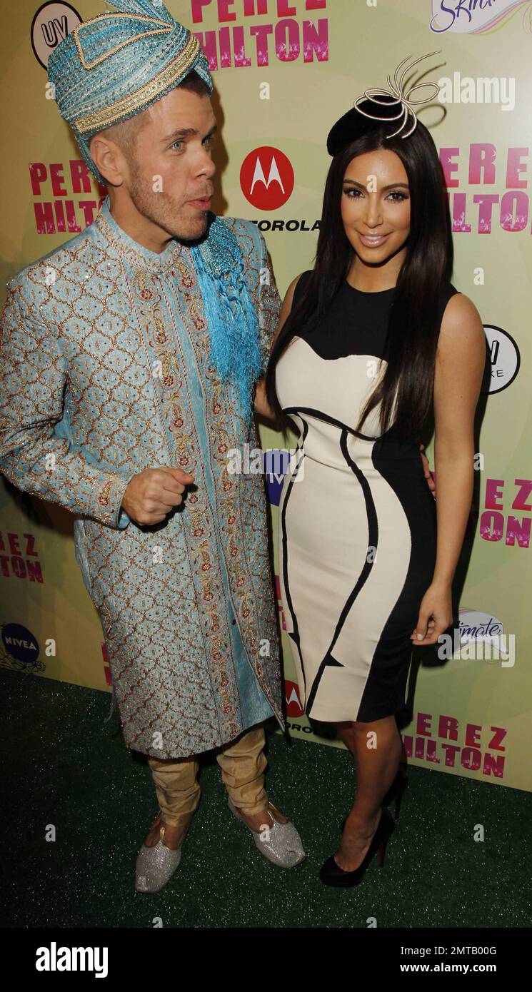 Perez Hilton and Kim Kardashian celebrate his 34th Birthday at his Mat ...