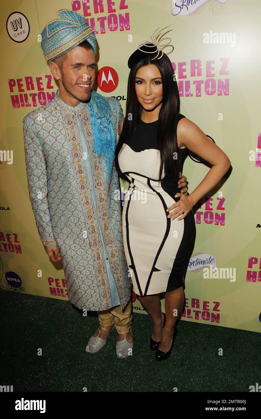 Perez Hilton and Kim Kardashian celebrate his 34th Birthday at his Mat ...