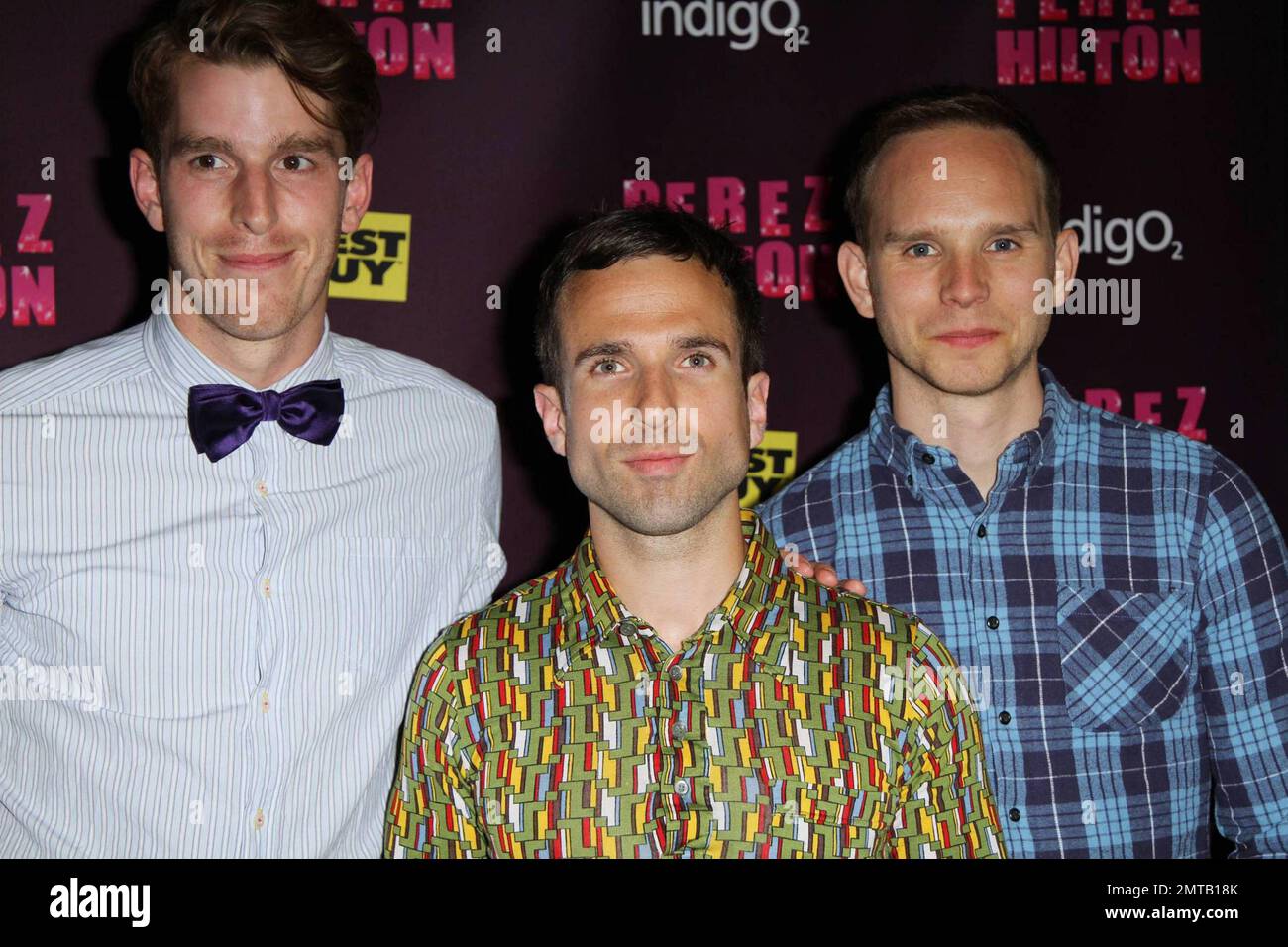 Alphonso Sharland, Irwin Sparkes and Martin Skarendahl of the English-Swedish pop rock band The ...