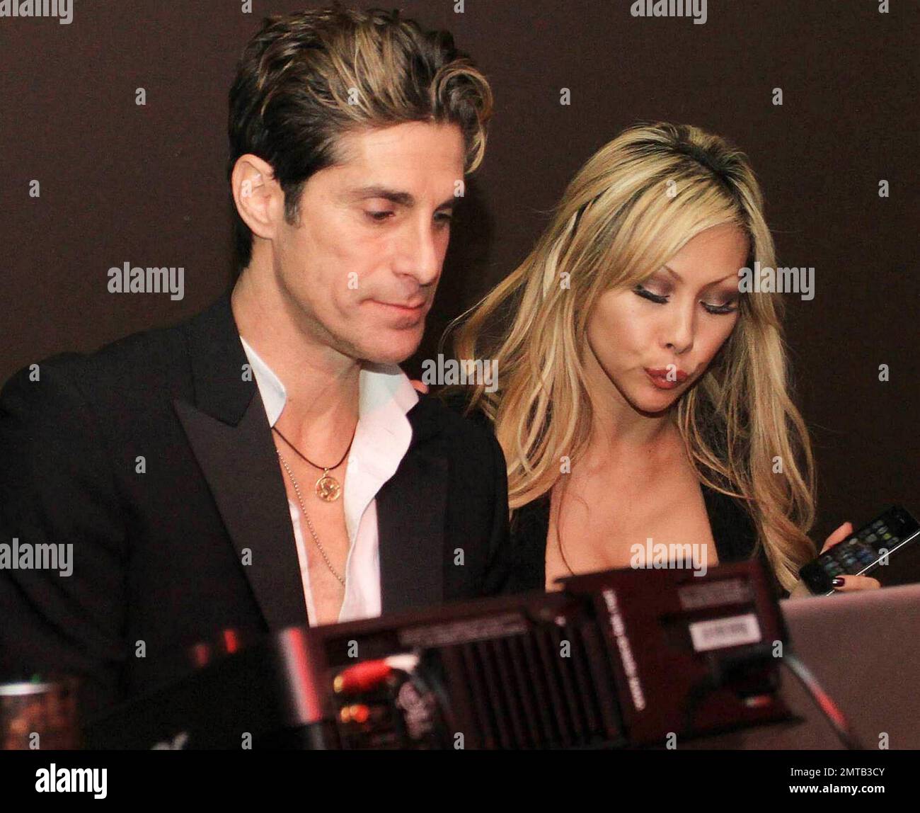 Perry Farrell of Jane's Addiction and wife Etty Lau Farrell celebrate ...