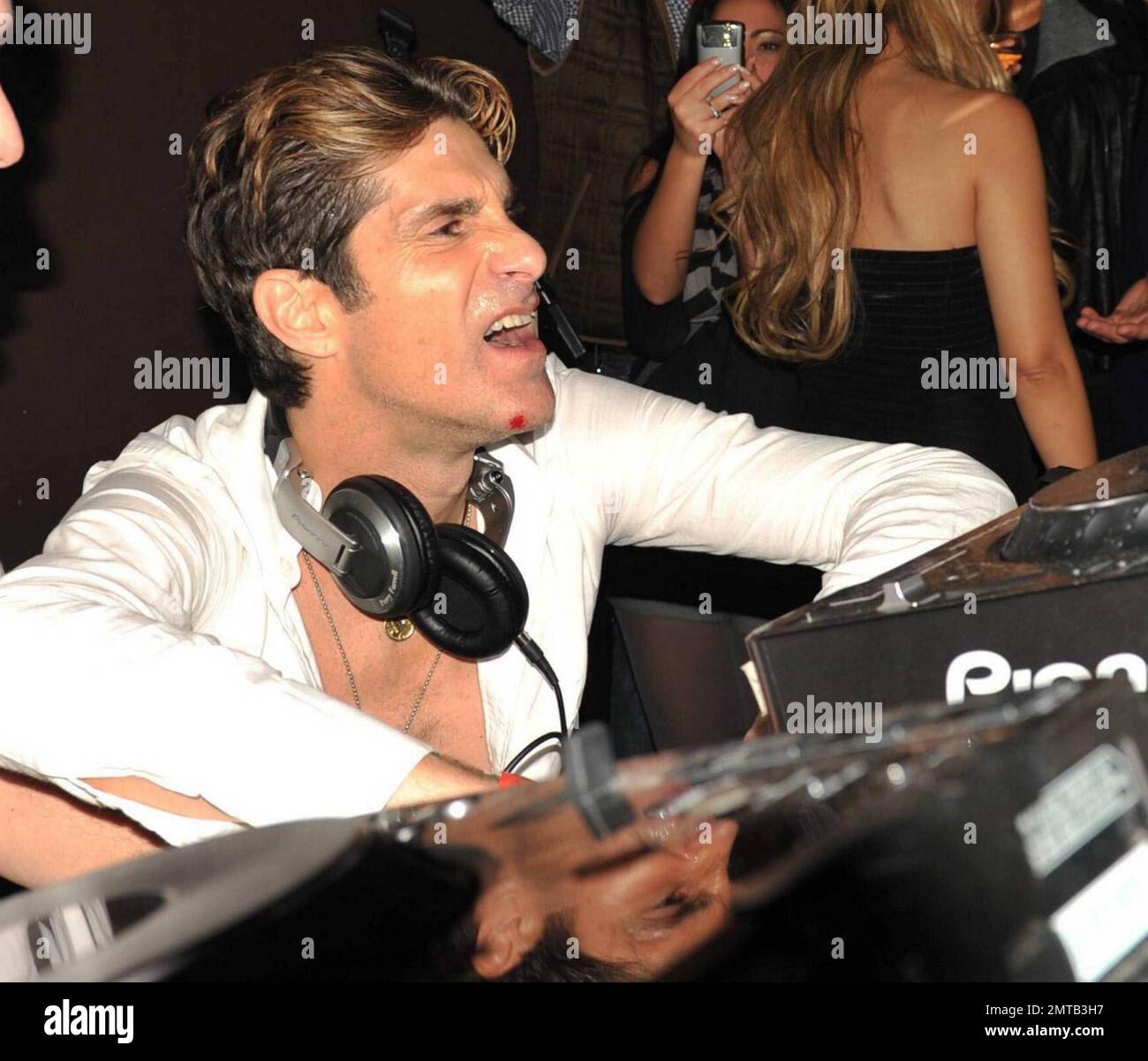 Perry Farrell of Jane's Addiction and wife Etty Lau Farrell celebrate ...