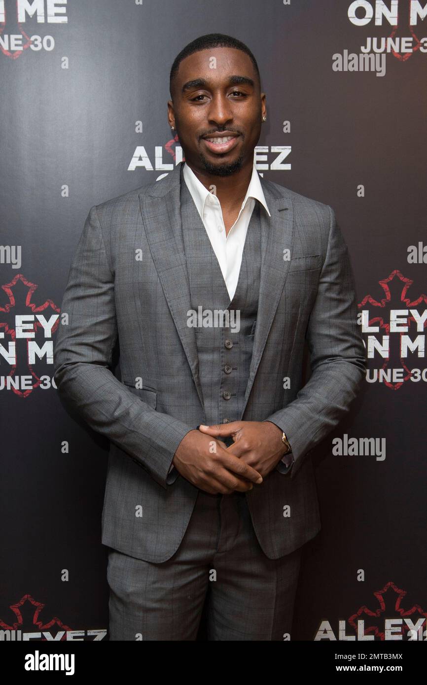 Actor Demetrius Shipp Jr poses for photographers upon arrival at the ...