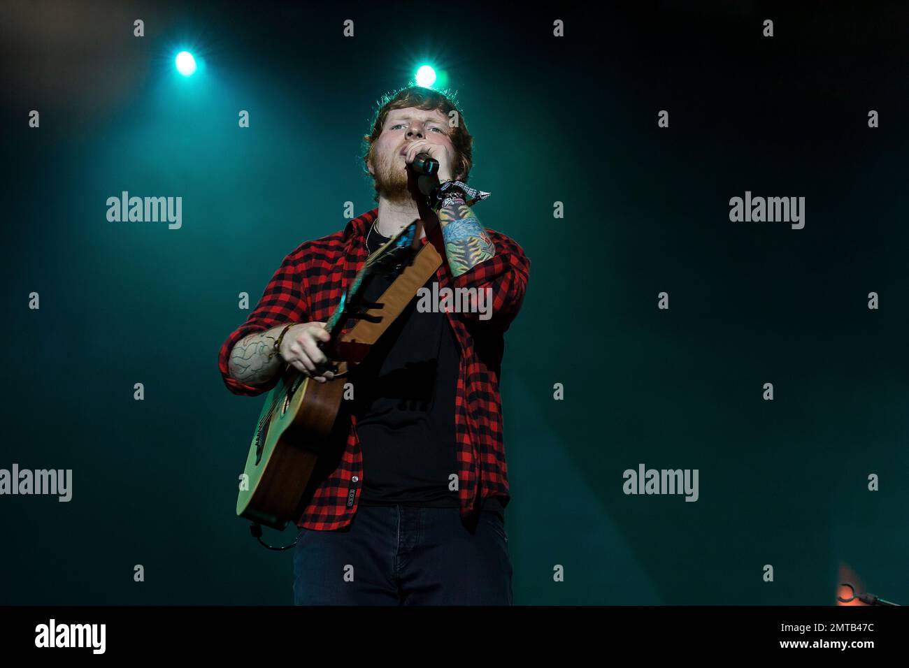 Singer Ed Sheeran performs at the Glastonbury Festival at Worthy Farm ...