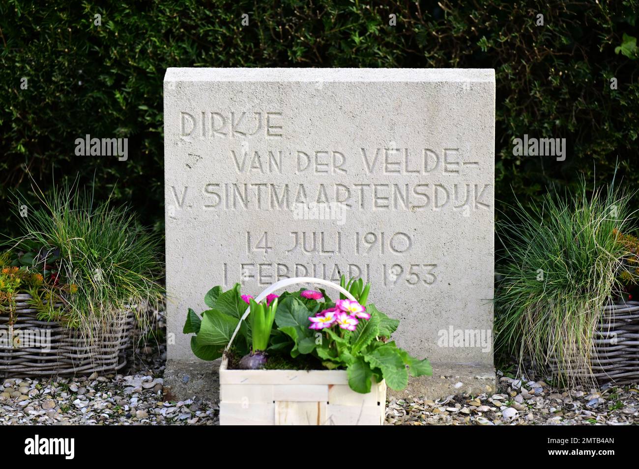 ZUIDLAND - Graves of victims at the monument for the victims of the ...