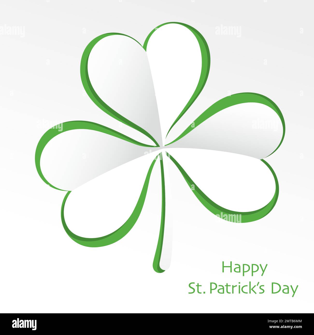 Vector Clover 3-D Relief Symbol Illustration For St. Patrick’s Day ...