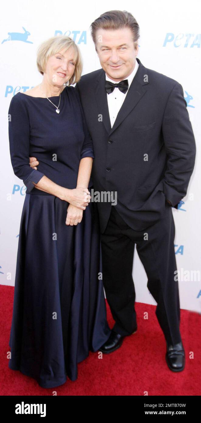 Actor Alec Baldwin and PETA President Ingrid Newkirk walk the red ...