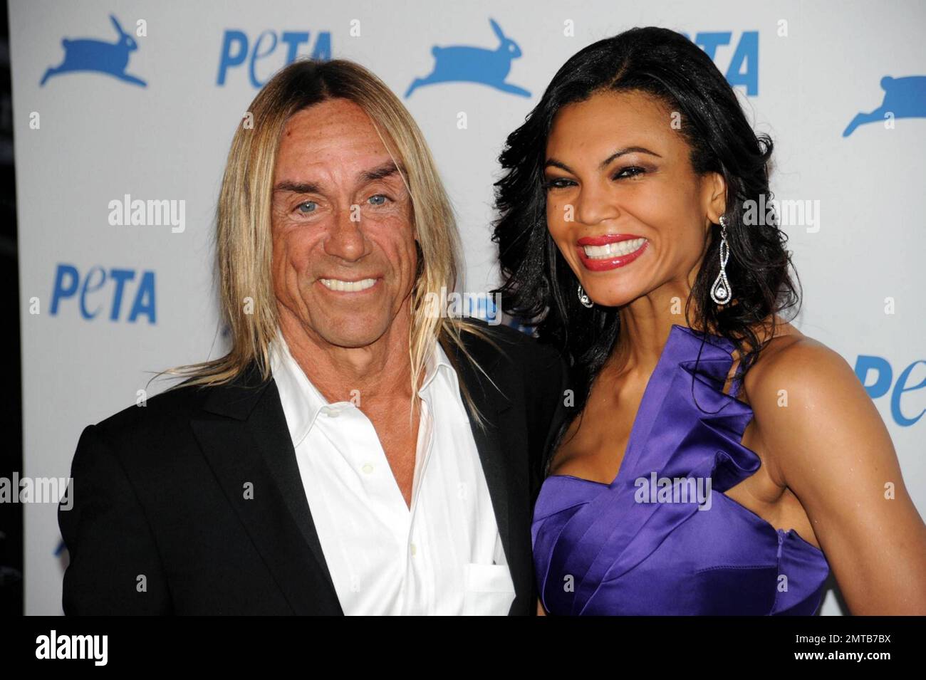 Iggy Pop and Nina Alu walk the red carpet at PETA's 30th Anniversary ...
