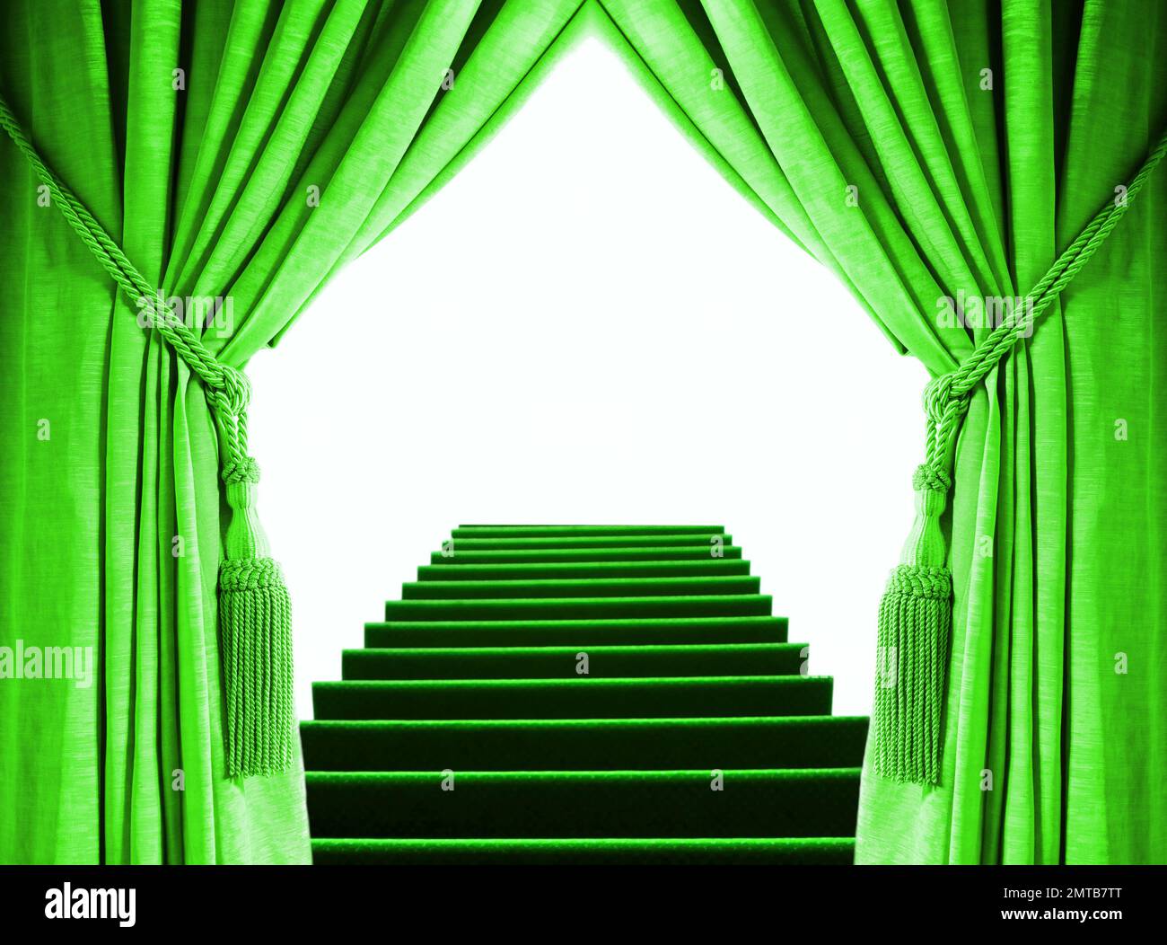 Green curtain awards concept Stock Photo - Alamy