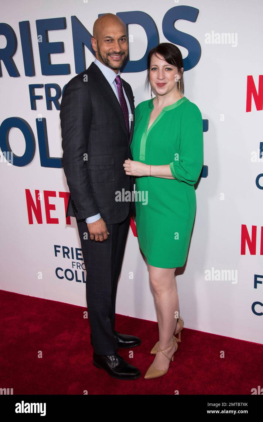 Keegan-Michael Key and Elisa Pugliese attend the premiere of the ...