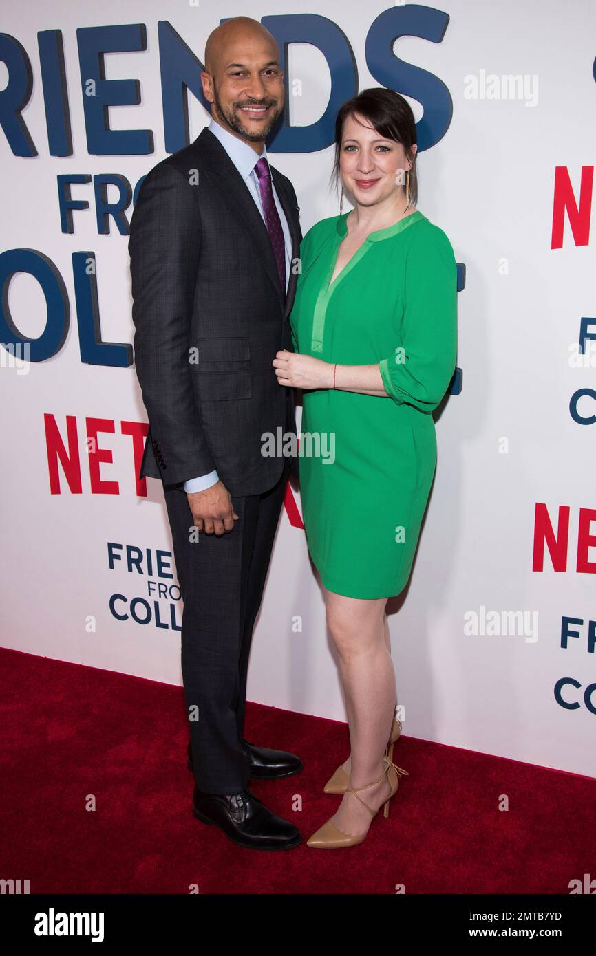 Keegan-Michael Key and Elisa Pugliese attend the premiere of the ...