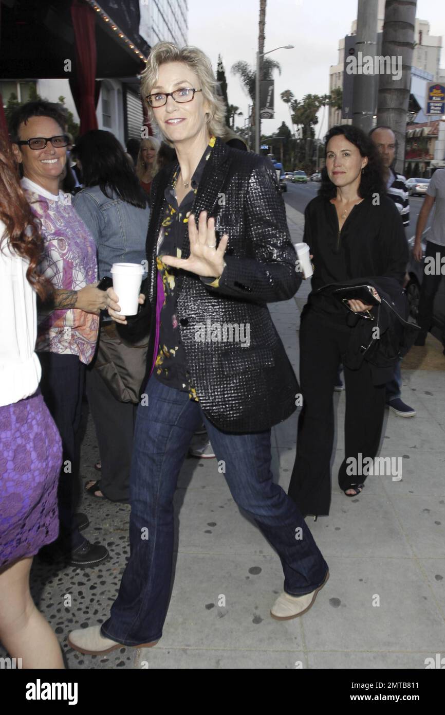Jane Lynch arrives at the PETA Stand Up For Animals benefit at The ...