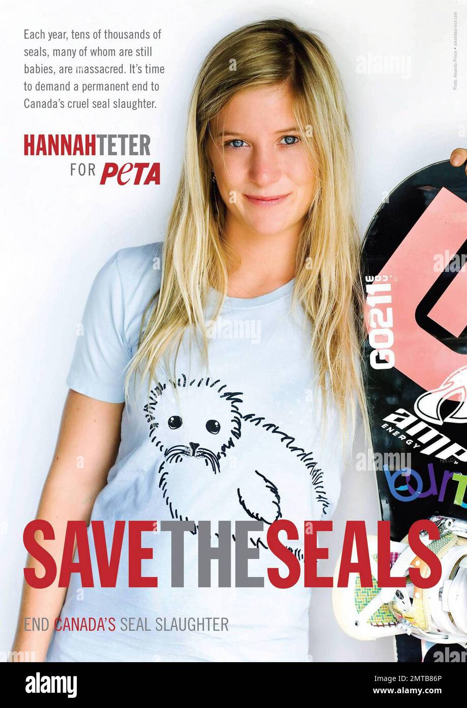 Hannah Teter appears in a new PETA ad to "Save The Seals, End Canada's ...