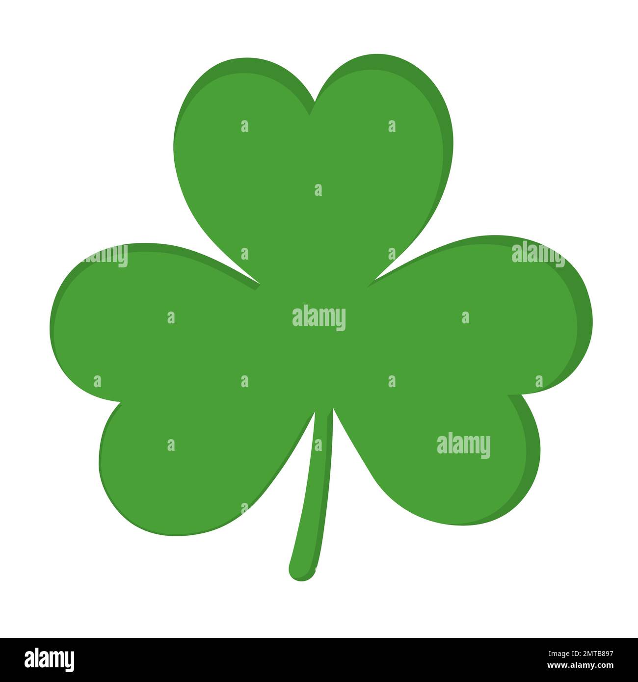 Vector Clover 3-D Relief Symbol Illustration For St. Patrick’s Day ...