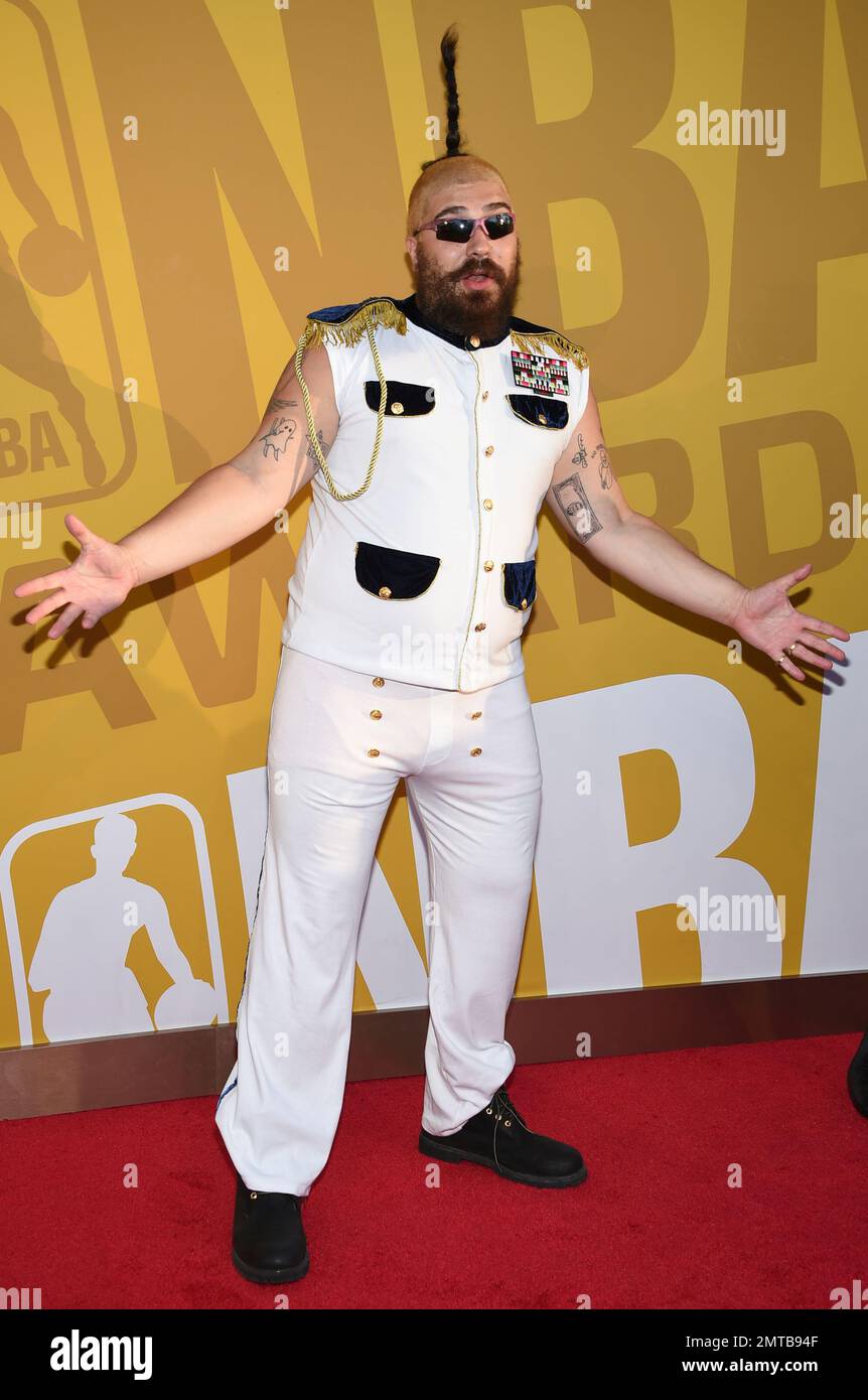 Josh Ostrovsky, also known as The Fat Jew, arrives at the NBA Awards at ...