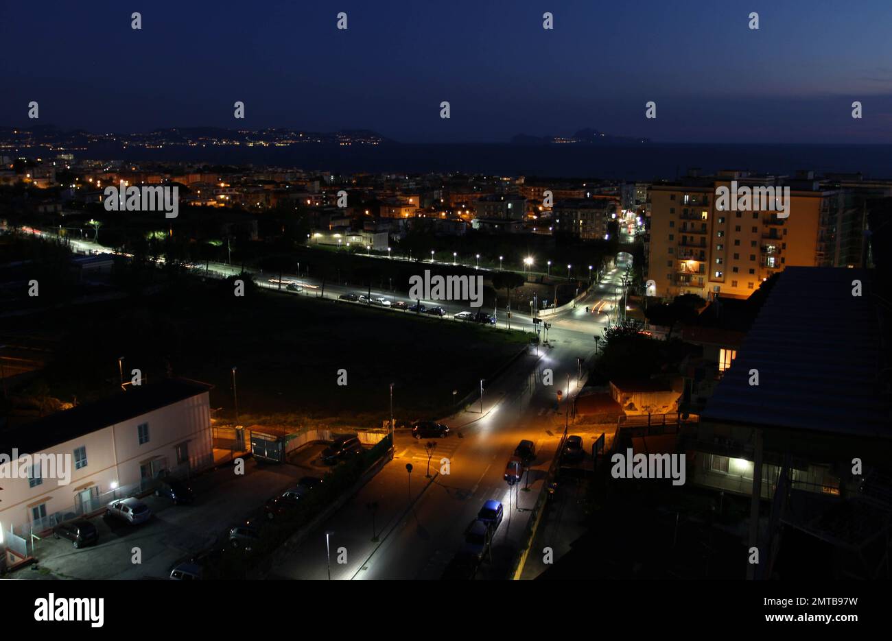 Downtown Ercolano at night. Naples, Italy Stock Photo - Alamy