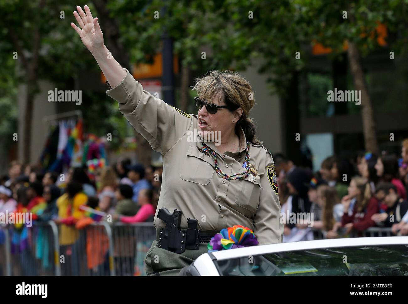 San Francisco Sheriff Vicki Hennessy waves during the Pride parade in ...