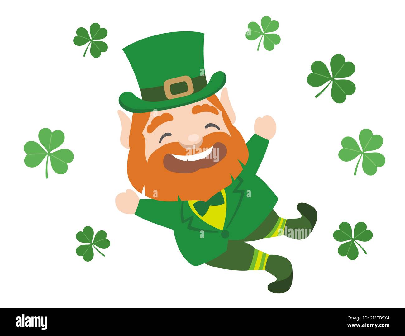 Vector St. Patricks Day Symbol Character With A Happy Smile And ...