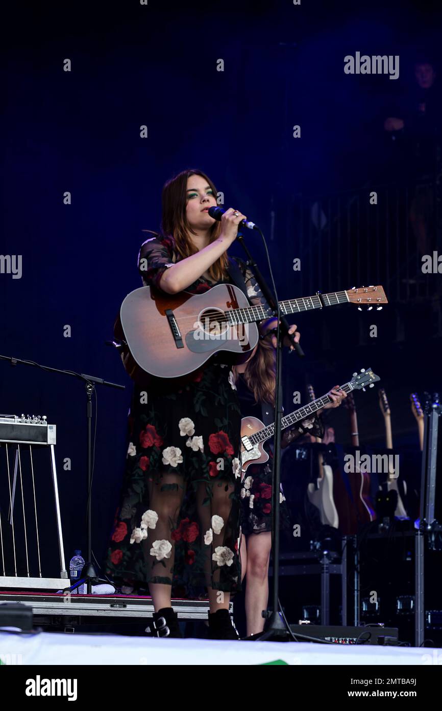 Klara Soderberg of the band 'First Aid Kit' performs at the Glastonbury ...