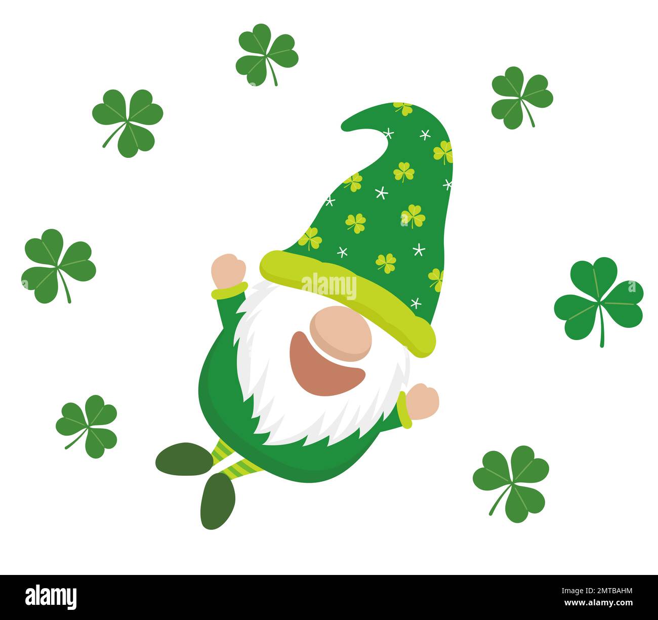 Vector St. Patricks Day Symbol Character With A Happy Smile And ...