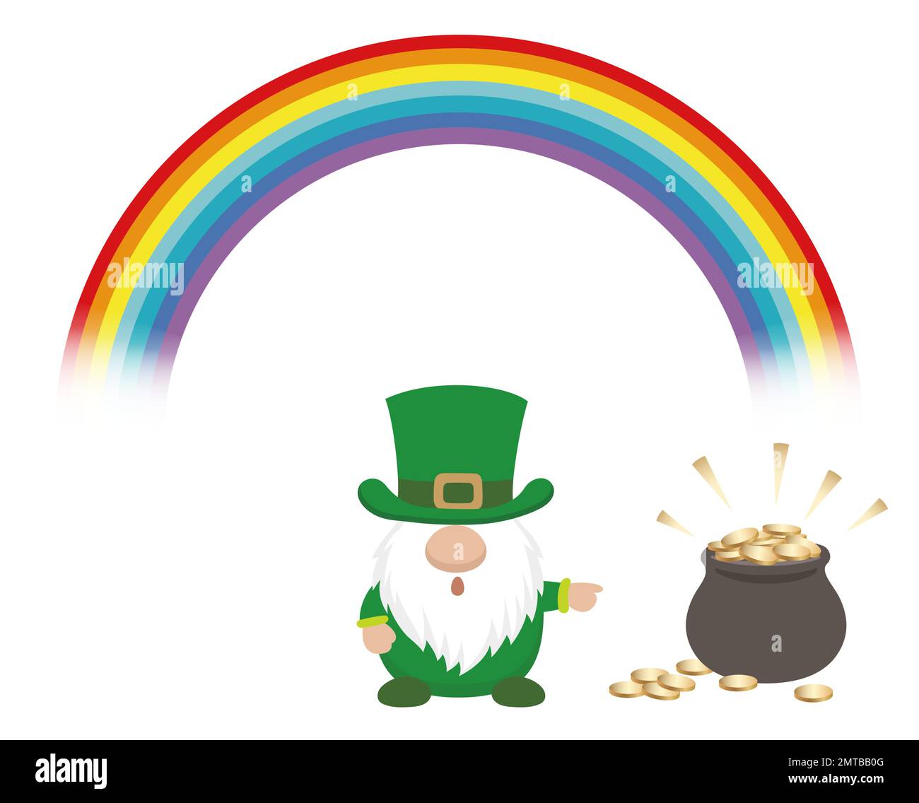 Vector St. Patricks Day Symbol Illustration With A Leprechaun, A ...