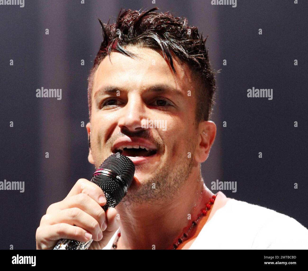 Pop singer Peter Andre performs live at the Nissan Juke Arena during ...