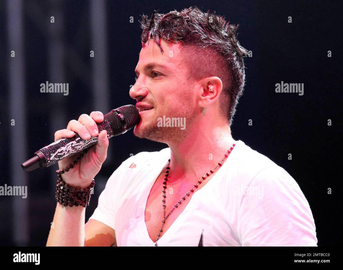 Pop singer Peter Andre performs live at the Nissan Juke Arena during ...