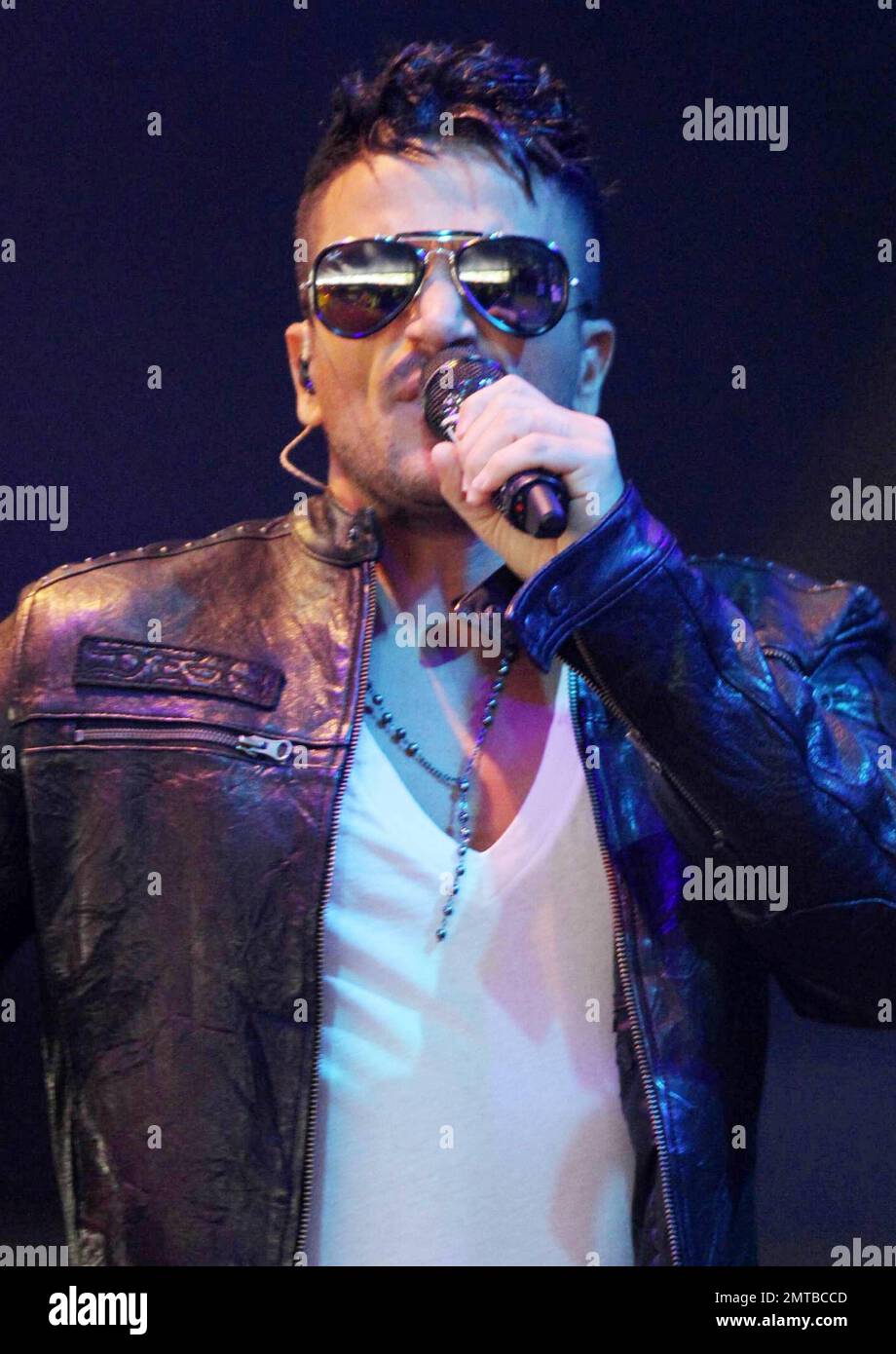 Pop singer Peter Andre performs live at the Nissan Juke Arena during ...