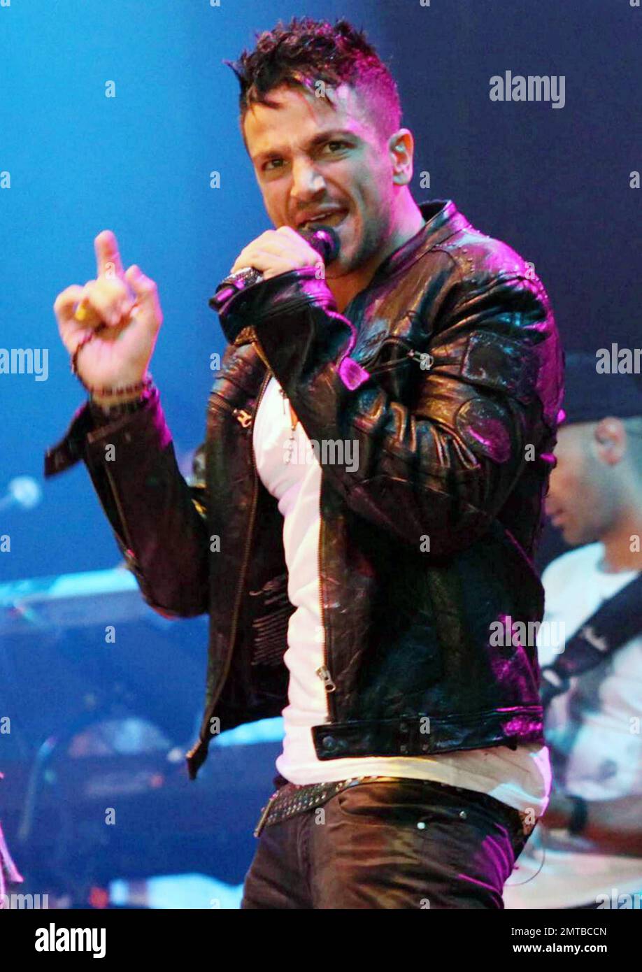 Pop singer Peter Andre performs live at the Nissan Juke Arena during ...