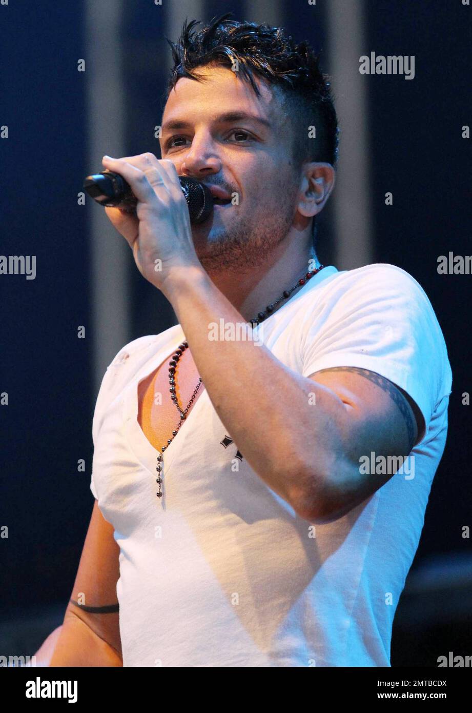 Pop singer Peter Andre performs live at the Nissan Juke Arena during ...