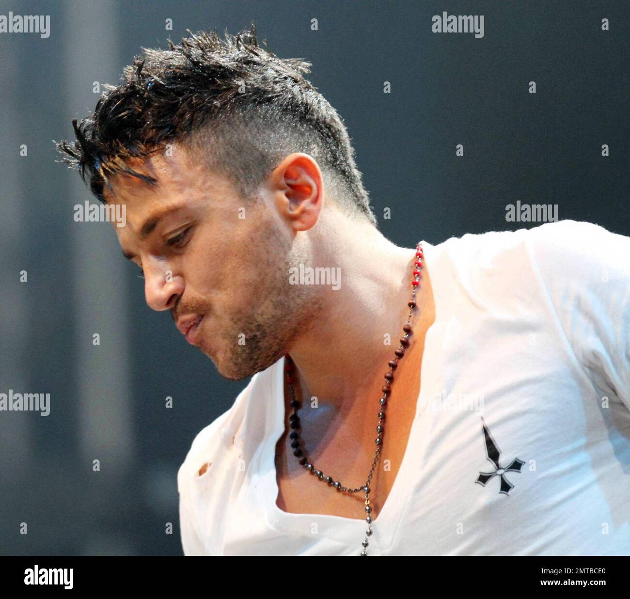 Pop singer Peter Andre performs live at the Nissan Juke Arena during ...