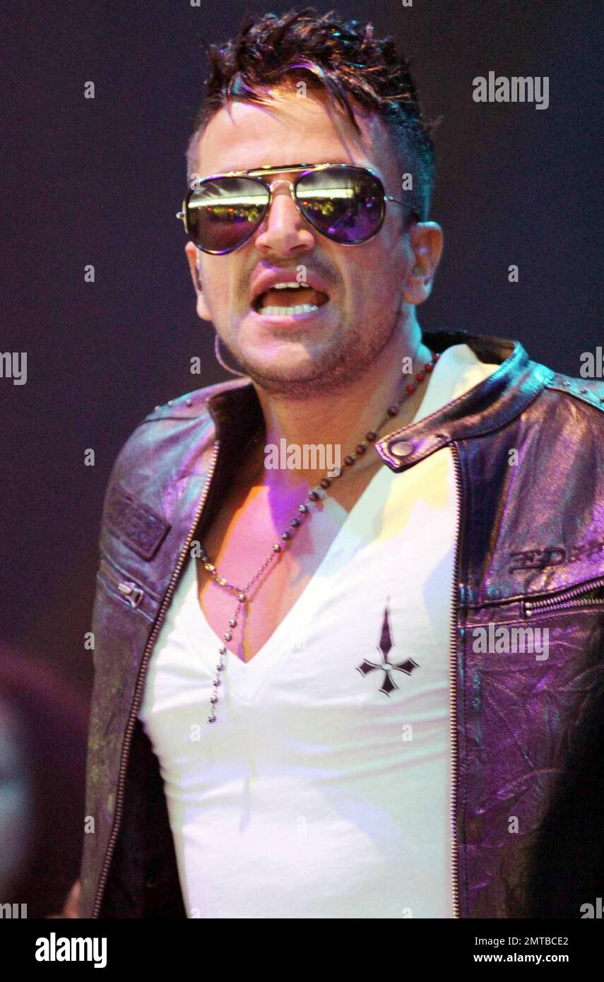 Pop singer Peter Andre performs live at the Nissan Juke Arena during ...